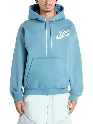Nike Lettering-print Hoodie - Blue