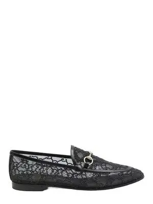 Gucci Jordaan Horsebit-detail Loafers - Black
