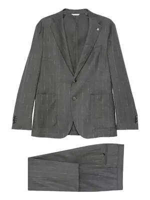 MANUEL RITZ Wool-blend Single-breasted Suit - Grey
