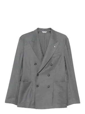 MANUEL RITZ Double-breasted Blazer - Grey
