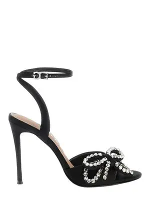 Guess 105mm Charmin Embellished Bow Sandals - Black