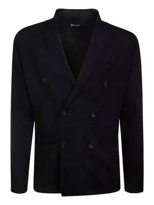 FILIPPO DE LAURENTIIS Double-breasted Patch-pocket Jacket - Blue
