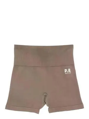 P.E Nation Seamless Bike Shorts - Brown