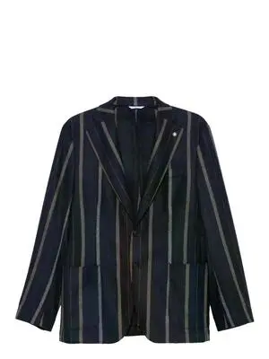 MANUEL RITZ Striped Blazer - Blue