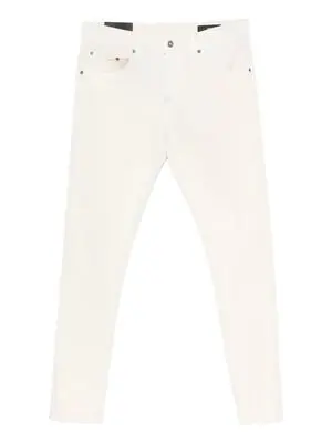 DONDUP Logo Lettering Trousers - White