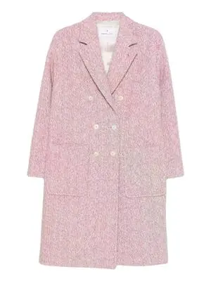 MANUEL RITZ Chevron Double-breasted Coat - Pink