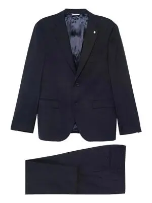 MANUEL RITZ Wool Single-breasted Suit - Blue