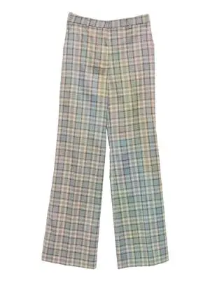 MANUEL RITZ Check Pattern Trousers - Grey