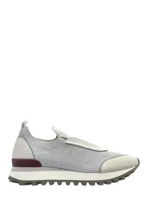 Eleventy Knitted Panelled Sneakers - Grey