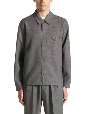 Manière De Voir Leo Textured Tailored Shirt - Grey