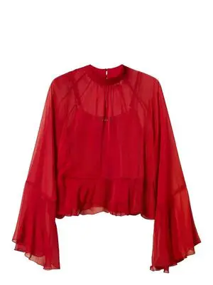 TWINSET Bell-sleeve Blouse - Red