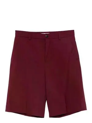 MANUEL RITZ Pleat-detailing Bermuda Shorts - Red