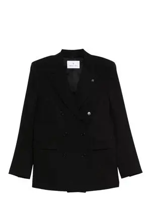 MANUEL RITZ Wool Double-breasted Blazer - Black
