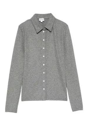 ALFIE Button-up Knit Shirt - Grey