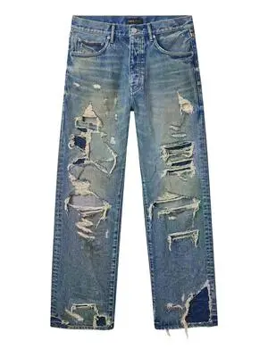 PURPLE BRAND P011 Repair Blowout Jeans - Blue