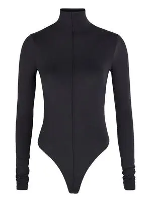 Wardrobe.NYC High-neck Stretch Bodysuit - Black