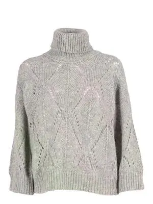 Peserico Pointelle-knit Jumper - Grey
