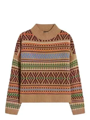 MAX MARA Fairisle High-Neck Sweater