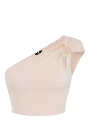 Elisabetta Franchi Ring-detail One-shoulder Top - Pink