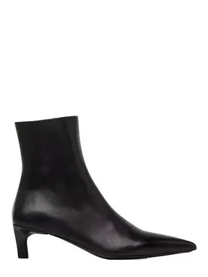 Marsèll Aculeo Basalt Pointed-toe Kitten-heel Boots - Black