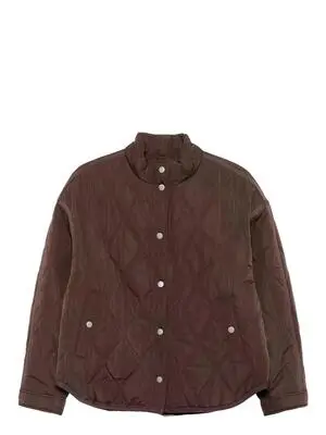 P.E Nation Quilted High-neck Jacket - Brown