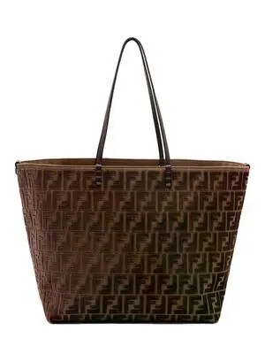 Fendi Logo Pattern Tote - Brown