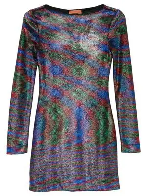 Missoni Abstract-pattern Mini Dress - Blue