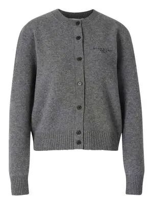 Givenchy Logo-embroidered Cardigan - Grey
