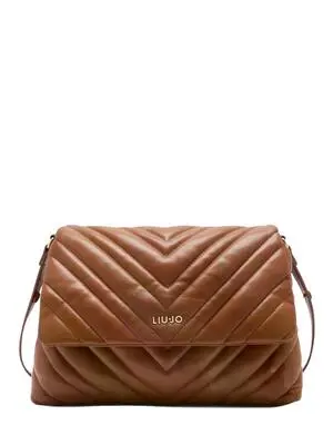 Liu Jo Quilted-Chevron Shoulder Bag Brown