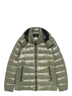 SAVE THE DUCK Quilted Zip-up Hooded Coat - Green