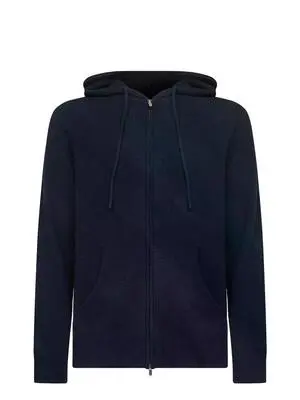 MC2 SAINT BARTH Zip Wool Hoodie - Blue
