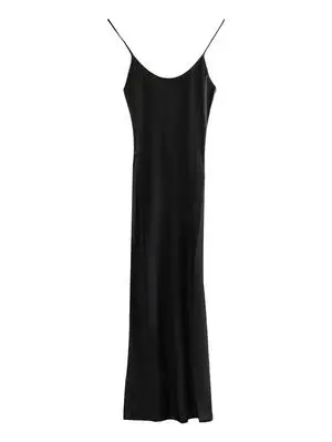 ATELIER Spaghetti-strap V-neck Dress - Black