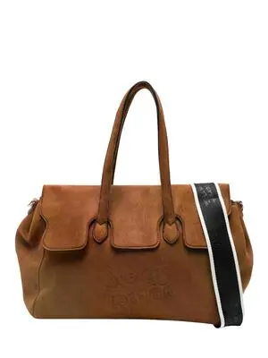 SECRET PON-PON Logo-embossed Shoulder Bag - Brown