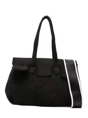 SECRET PON-PON Logo-embossed Tote Bag - Black
