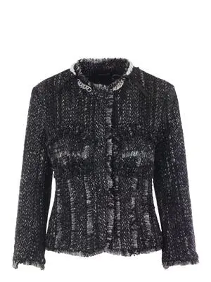 SIMONE ROCHA Pearl-Chain Tweed Jacket