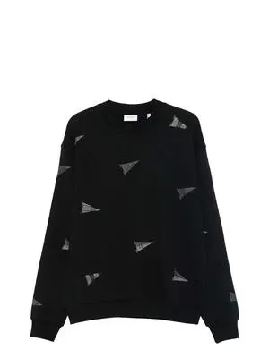 LES DEUX Flag-print Sweatshirt - Black