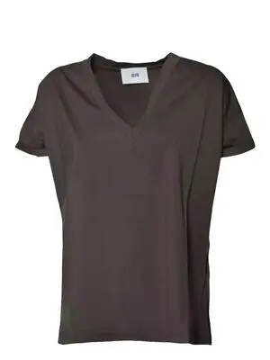 SOLOTRE V-neck T-shirt - Brown