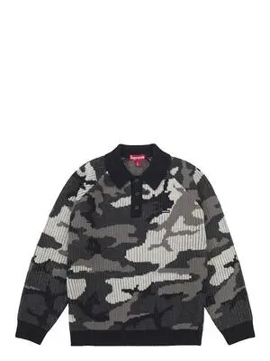 Supreme Small Box Polo Shirt Sweater - Snow Camo