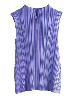 Issey Miyake Pleated Top - Purple