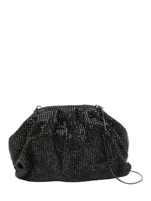 TWENTY FOURHAITCH Crystal-embellished Clutch Bag - Black