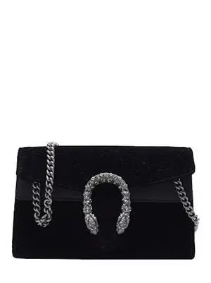 Gucci Dionysus Velvet Crystal Super Mini - Black