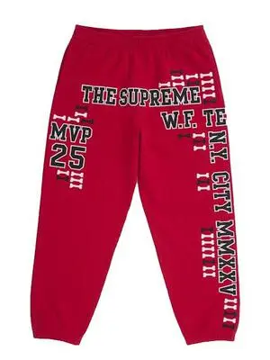 Supreme League Champs Sweatpant - Red