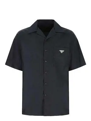 PRADA Logo Plaque Buttonedup Shirt