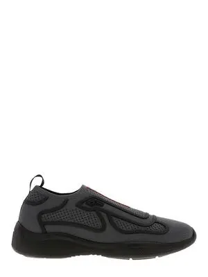Prada America's Cup Tech Fabric Slip-ons - Black