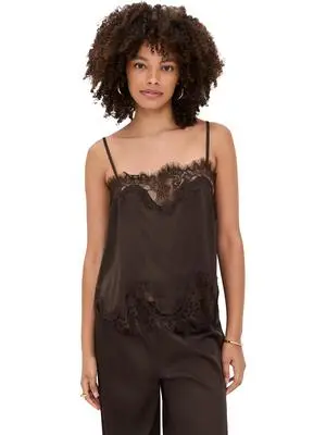 KAT THE LABEL Olivia Camisole - Espresso