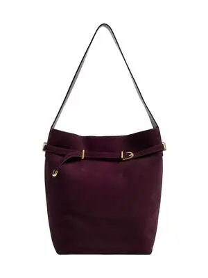 Madewell The Essential Belted Bucket Tote - Dark Burgundy