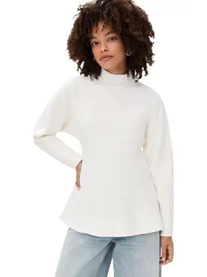 Line & Dot Kingston Peplum Sweater - Cream