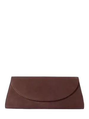 HUNTING SEASON Opera Suede Clutch - Brown