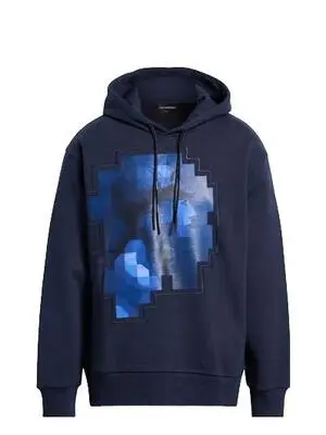 Emporio Armani Cotton-elastane Fleece Sweatshirt - Blue