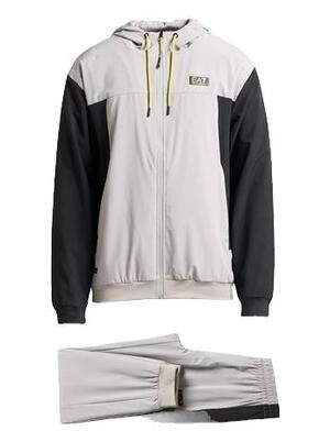 EA7 Tracksuit In Polyester And Elastane Light Grey